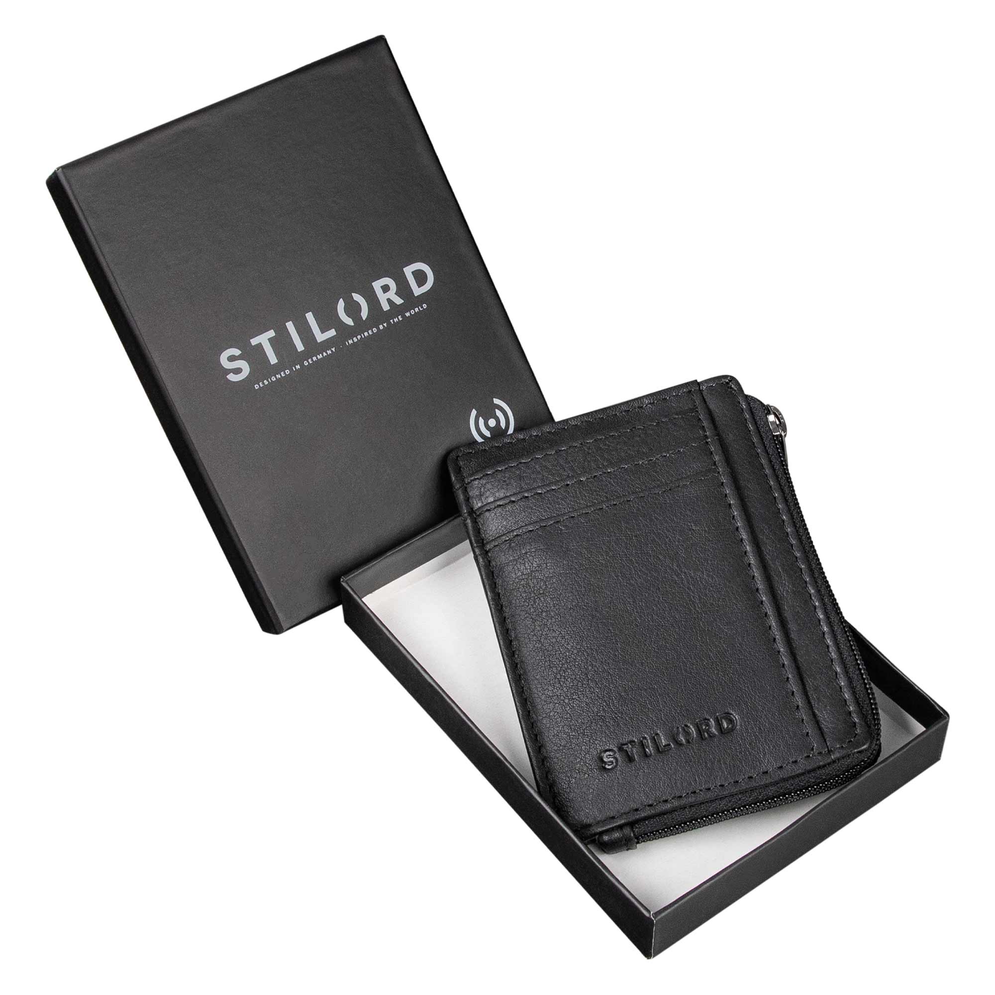 "Sandro" Mini Portefeuille Airtag Cuir Homme | STILORD